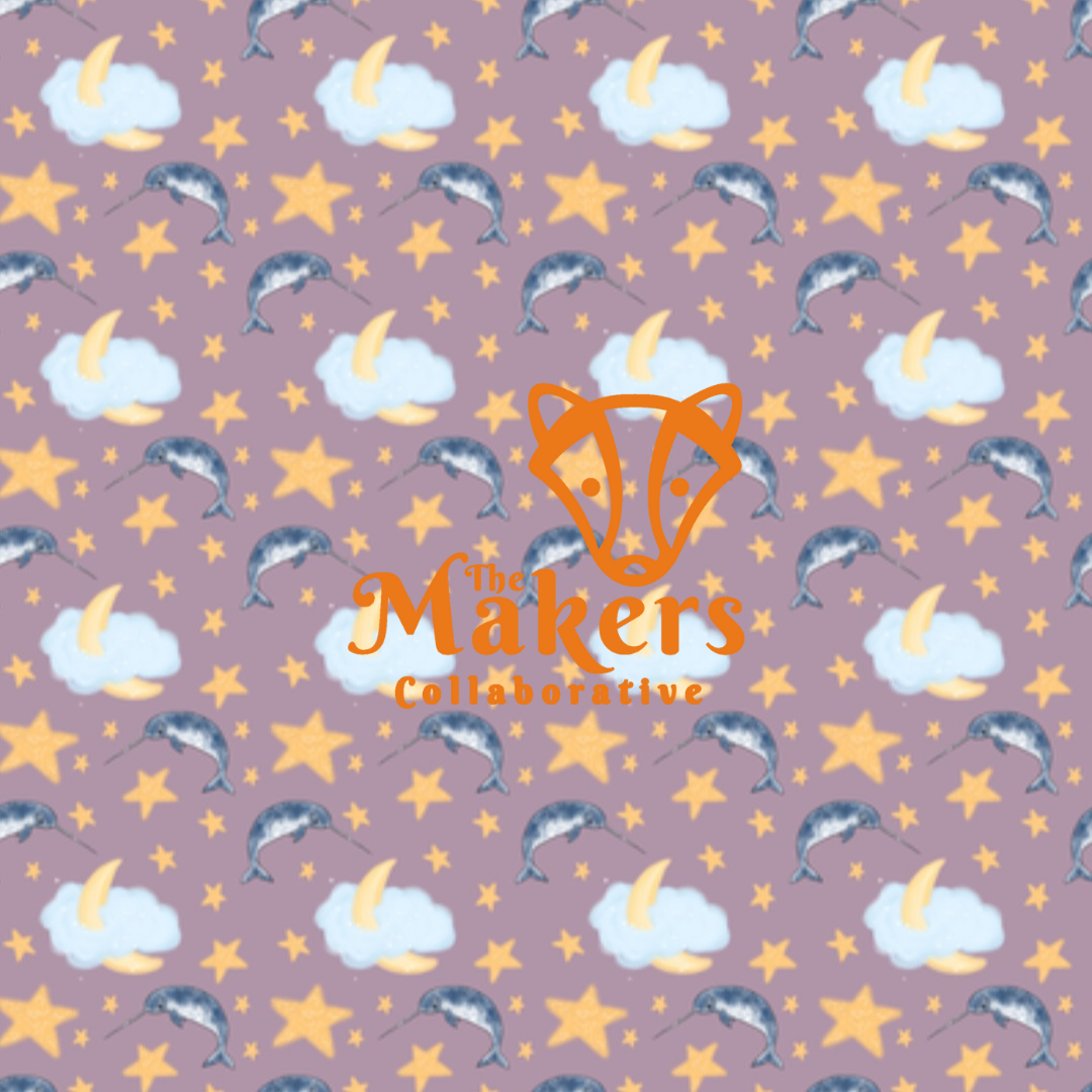 Narwhals and Clouds- Pink | The Makers Collaborative