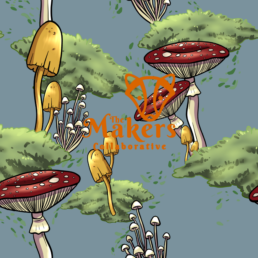 Cryptid coord mushrooms blue | The Makers Collaborative