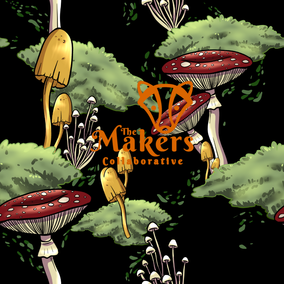 Cryptid coord mushrooms black | The Makers Collaborative